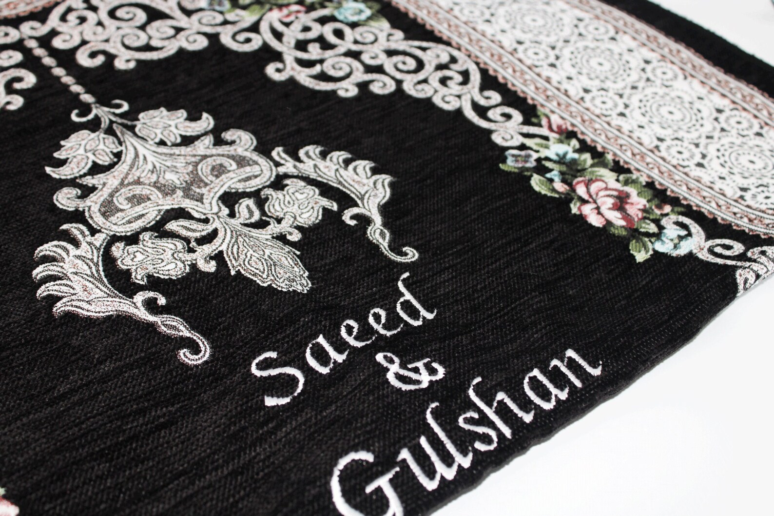 Personalised Prayer Mat & Wudhu Towel Set Personalised Prayer Salah Rug ...