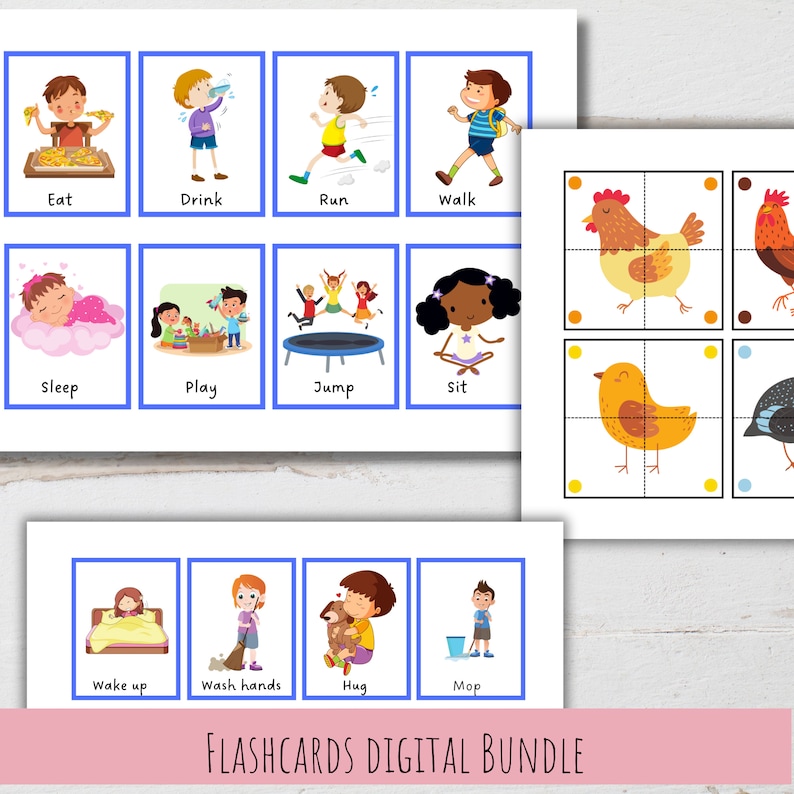 ULTIMATE Digital Flashcards Bundle, Printable, Kids, English Flashcards ...