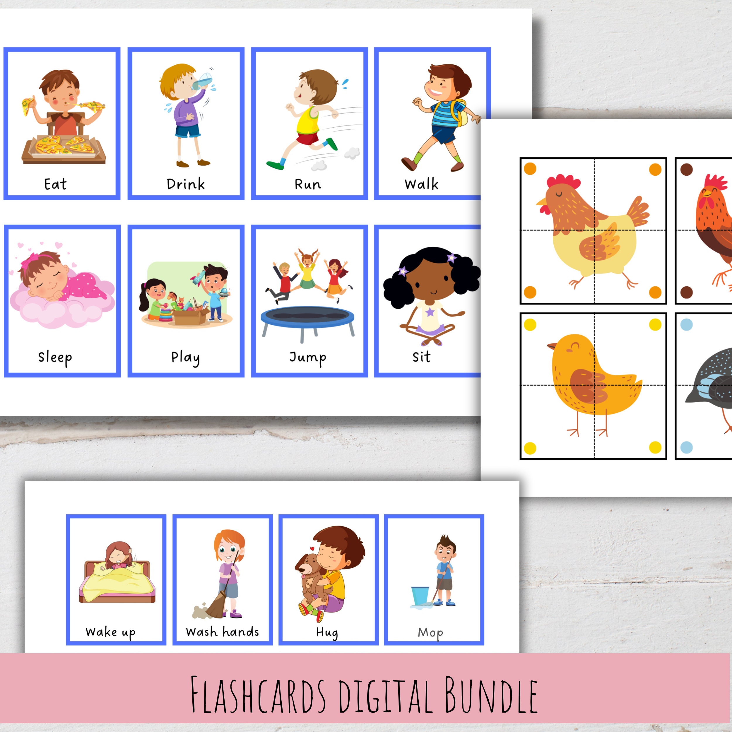ULTIMATE Digital Flashcards Bundle, Printable, Kids, English Flashcards ...
