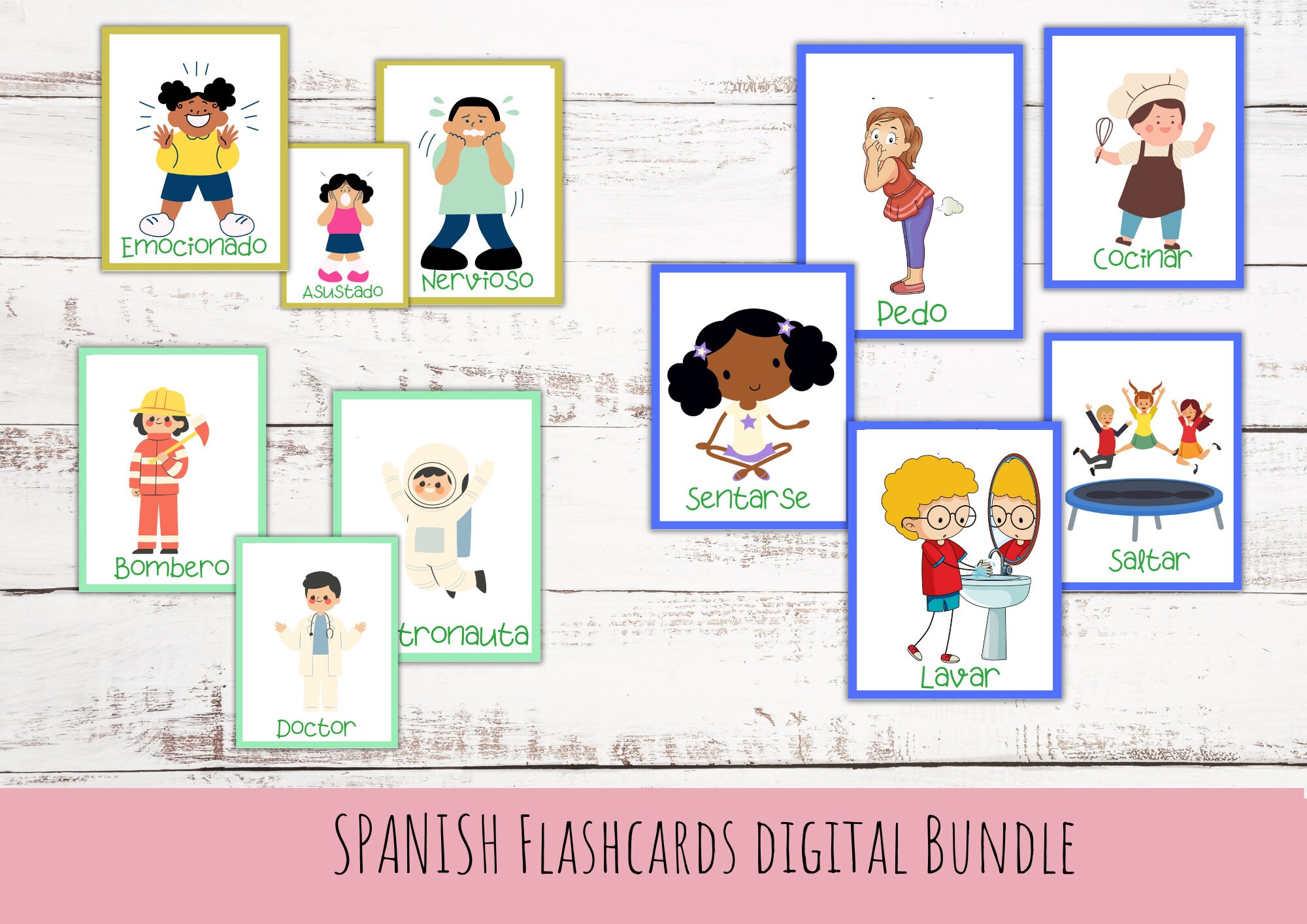 Spanish Flashcards for Kids - 18 Entertaining Categories - Printable ...