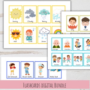 ULTIMATE Digital Flashcards Bundle, Printable, Kids, English Flashcards ...