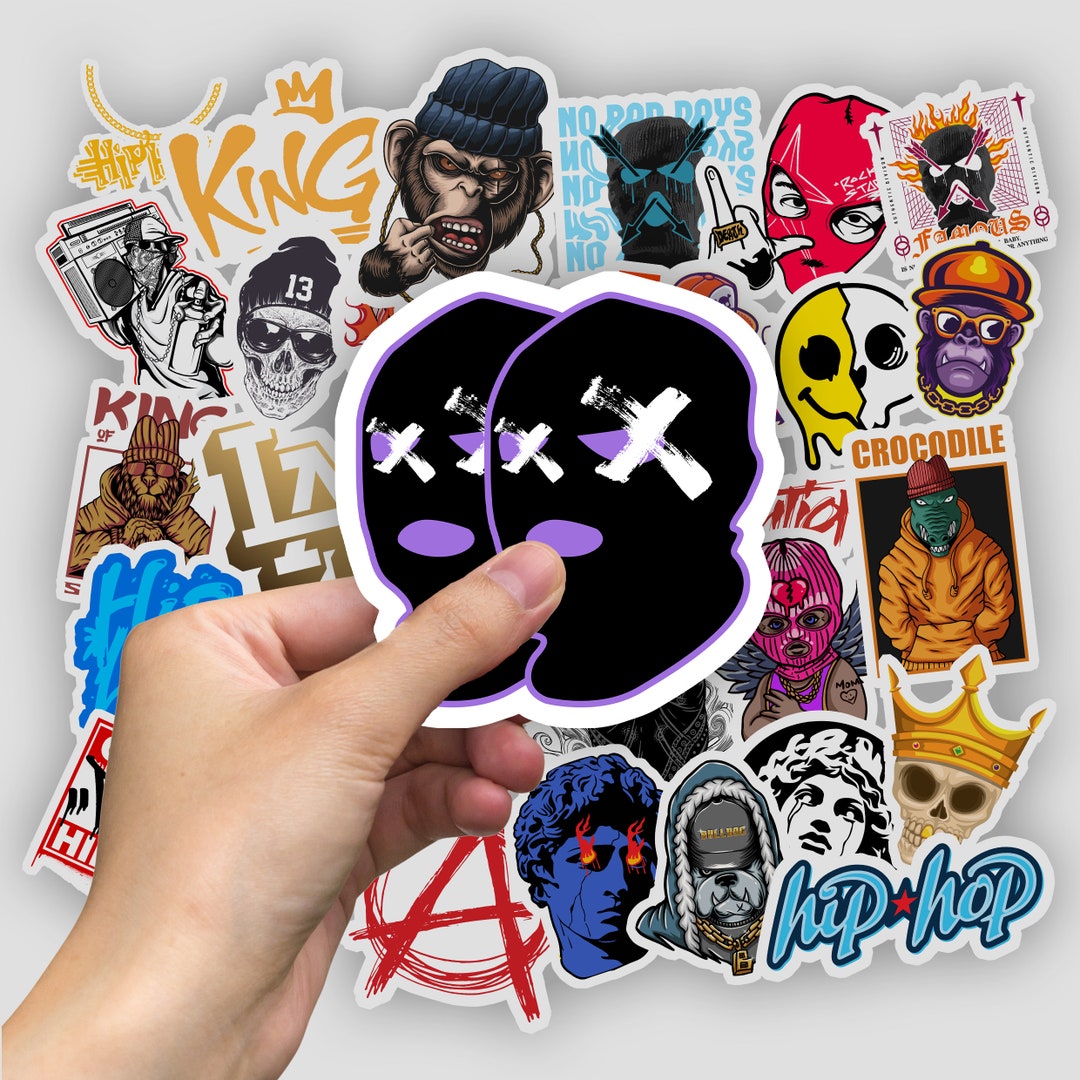 50pc Music Rap Stickers Radio Vinyls Cute DJ Decals Sticker Bomb Pop ...