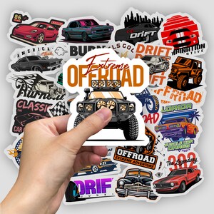 50pc Car Stickers Racing Vinyls Racer Decals Sticker Bomb Sports Car ...