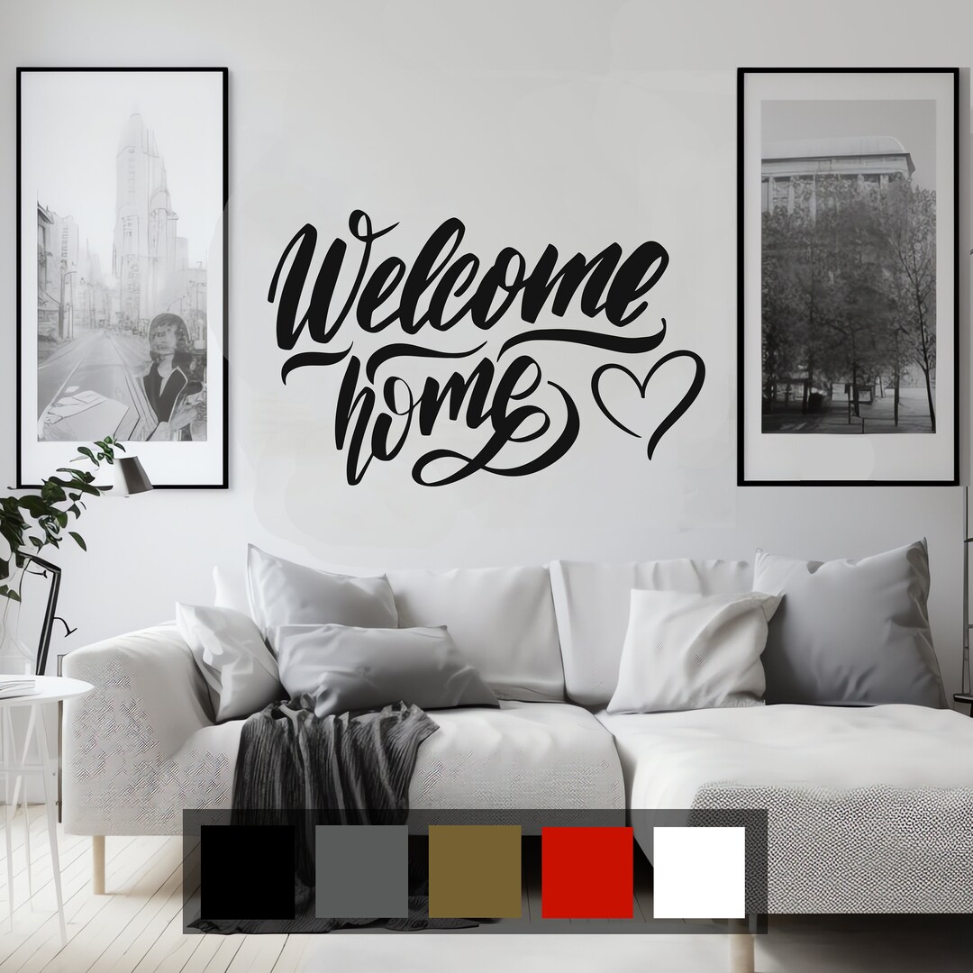 Wall Decal Art Welcome Home Decal Wall Art Wall Decor Decorations Home ...