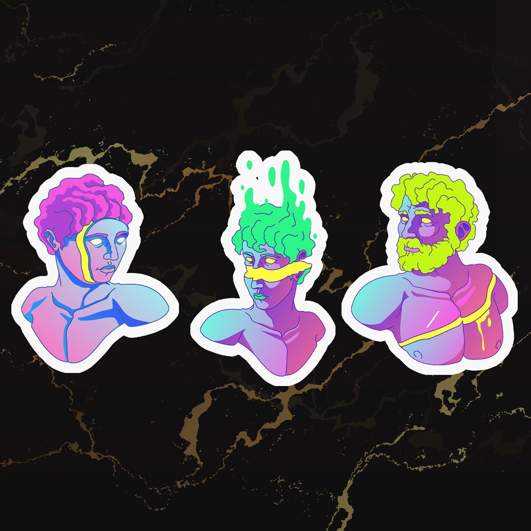 Large 3 Greek Stickers Collection Cute Stickers Laptop Stickers Large ...