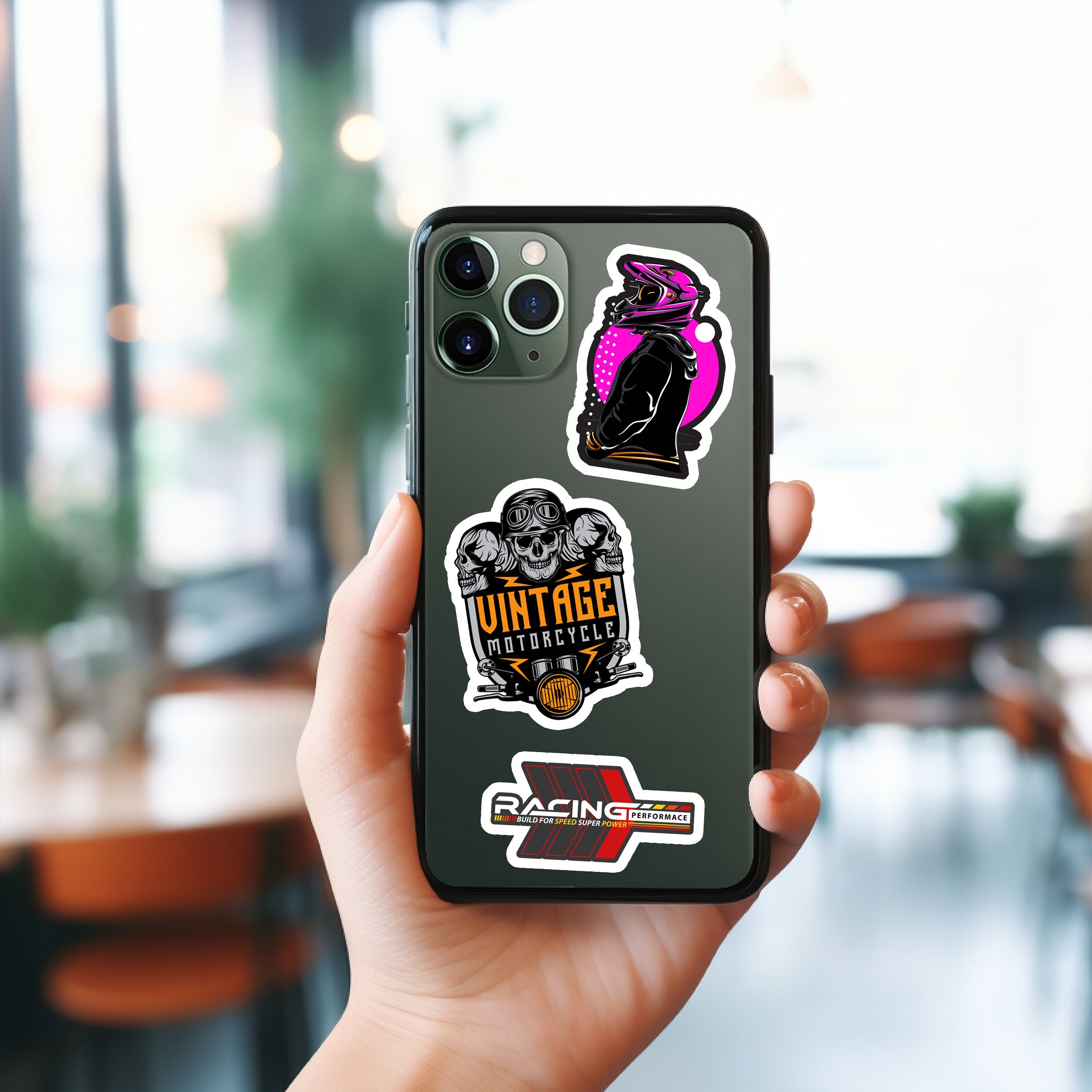 50pc Motorbike Stickers Kids Vinyls Biker Decals Sticker Bomb Biker ...