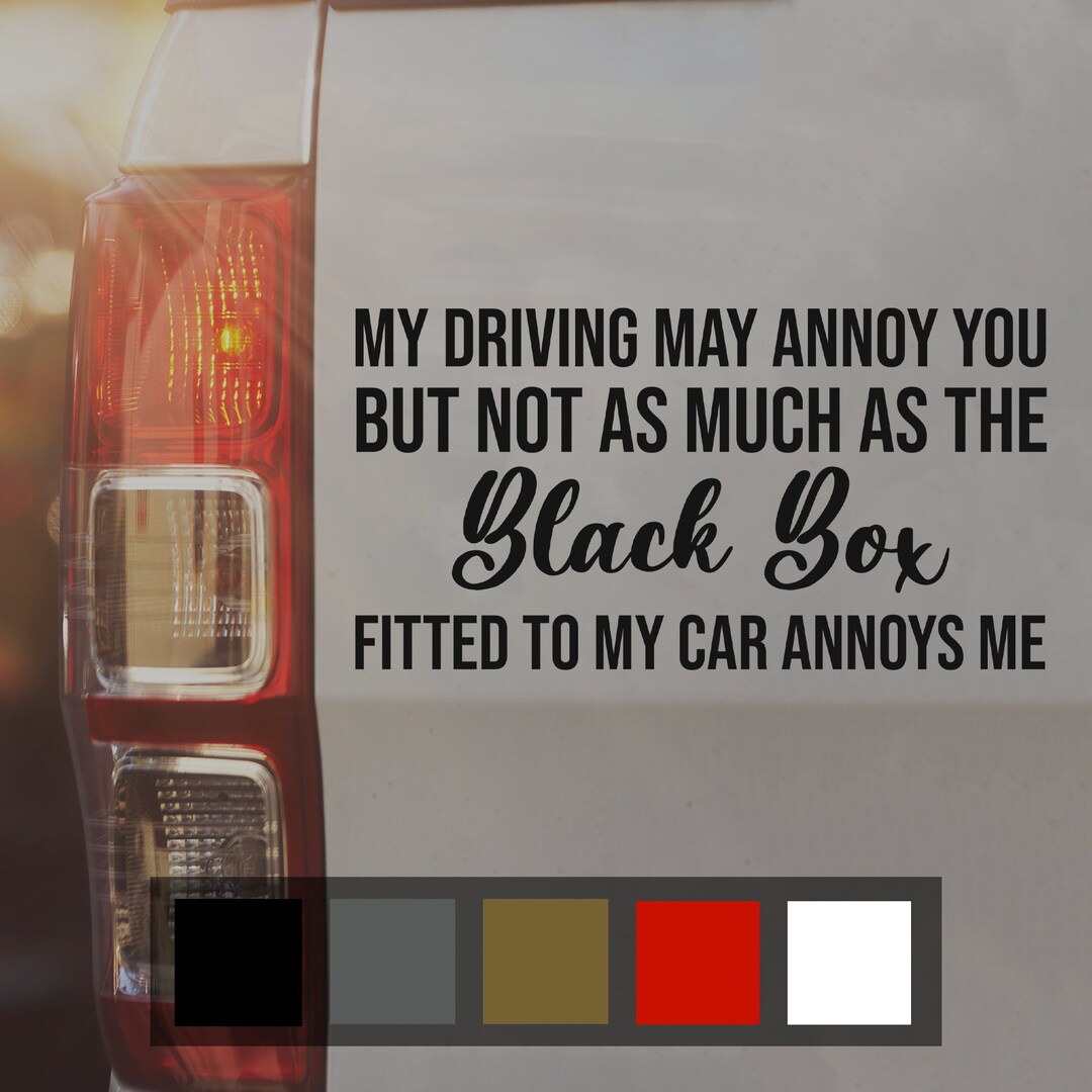 Car Black Box Car Decal Window & Bumper Car Sticker Van Decal Campervan ...