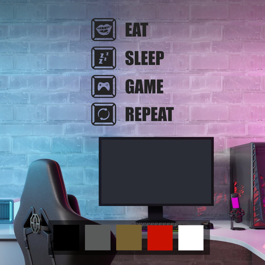 Wall Gaming Loading Decal Gamer Wall Art Xbox Wall Decor Playstation ...