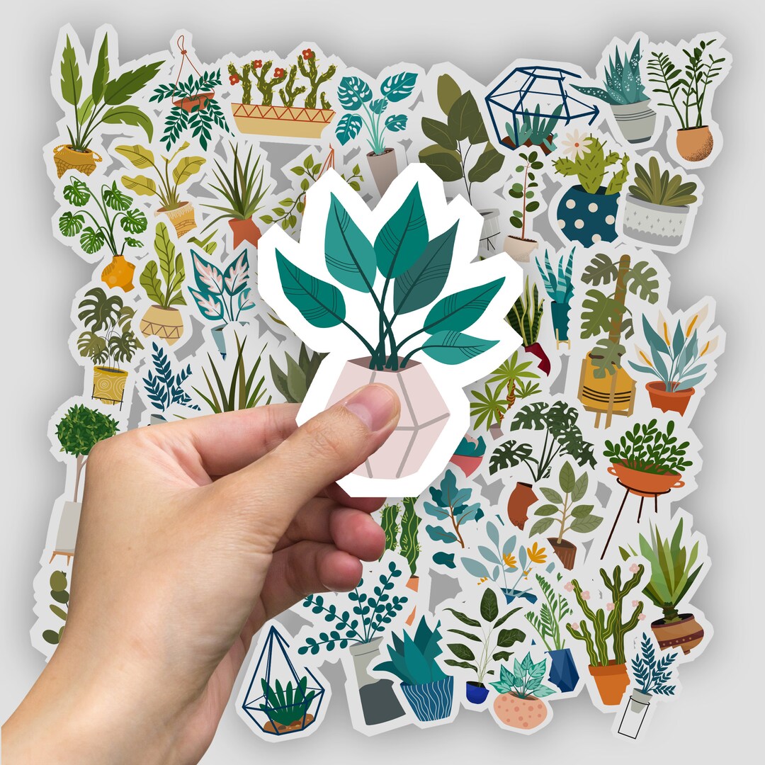 50pc Plant Stickers Kids Vinyls Cute Decals | Sticker Bomb ...