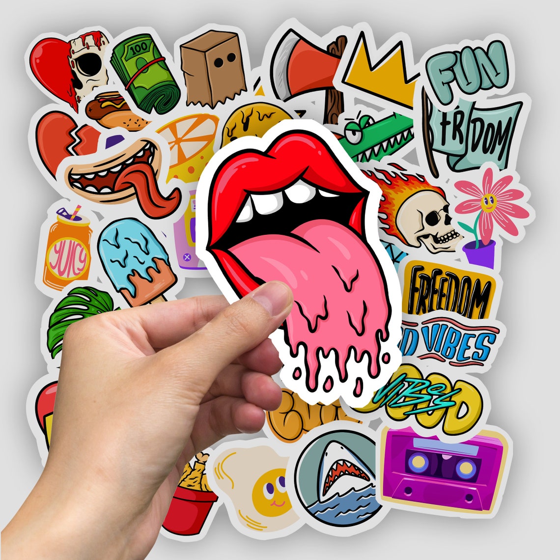 50pc Cartoon Stickers Kids Vinyls Cute Decals | Sticker Bomb | Children ...