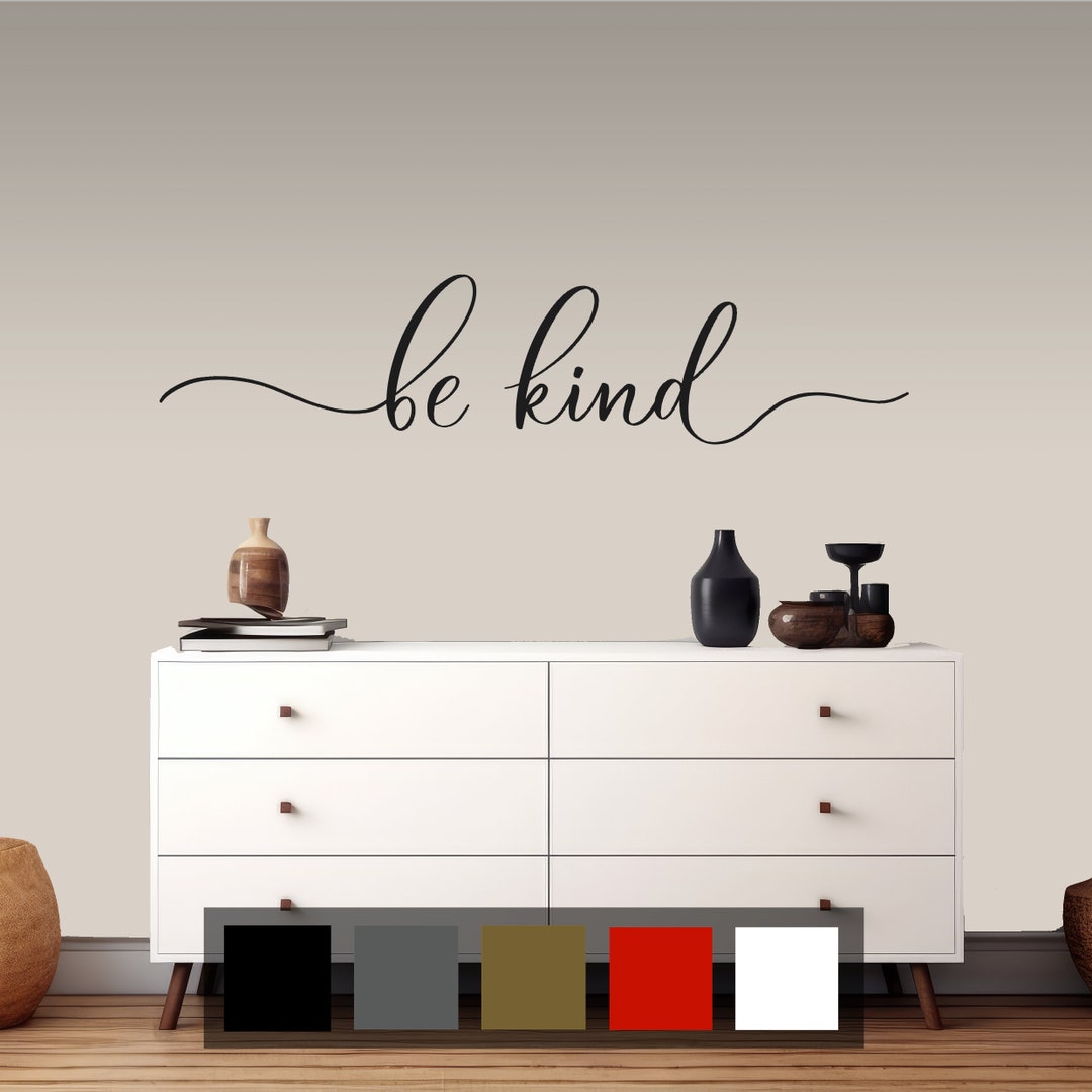 Wall Decal Be Kind Decal Wall Art Wall Decor Decorations Home Wall ...