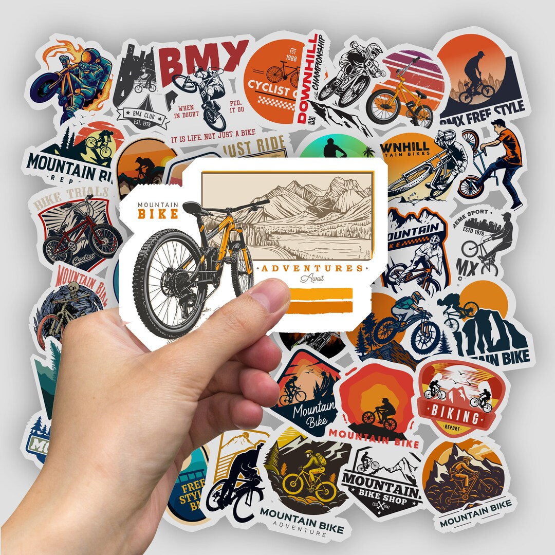 50pc Bike Stickers BMX Vinyls Cool Cyclist Decals | Sticker Bomb ...