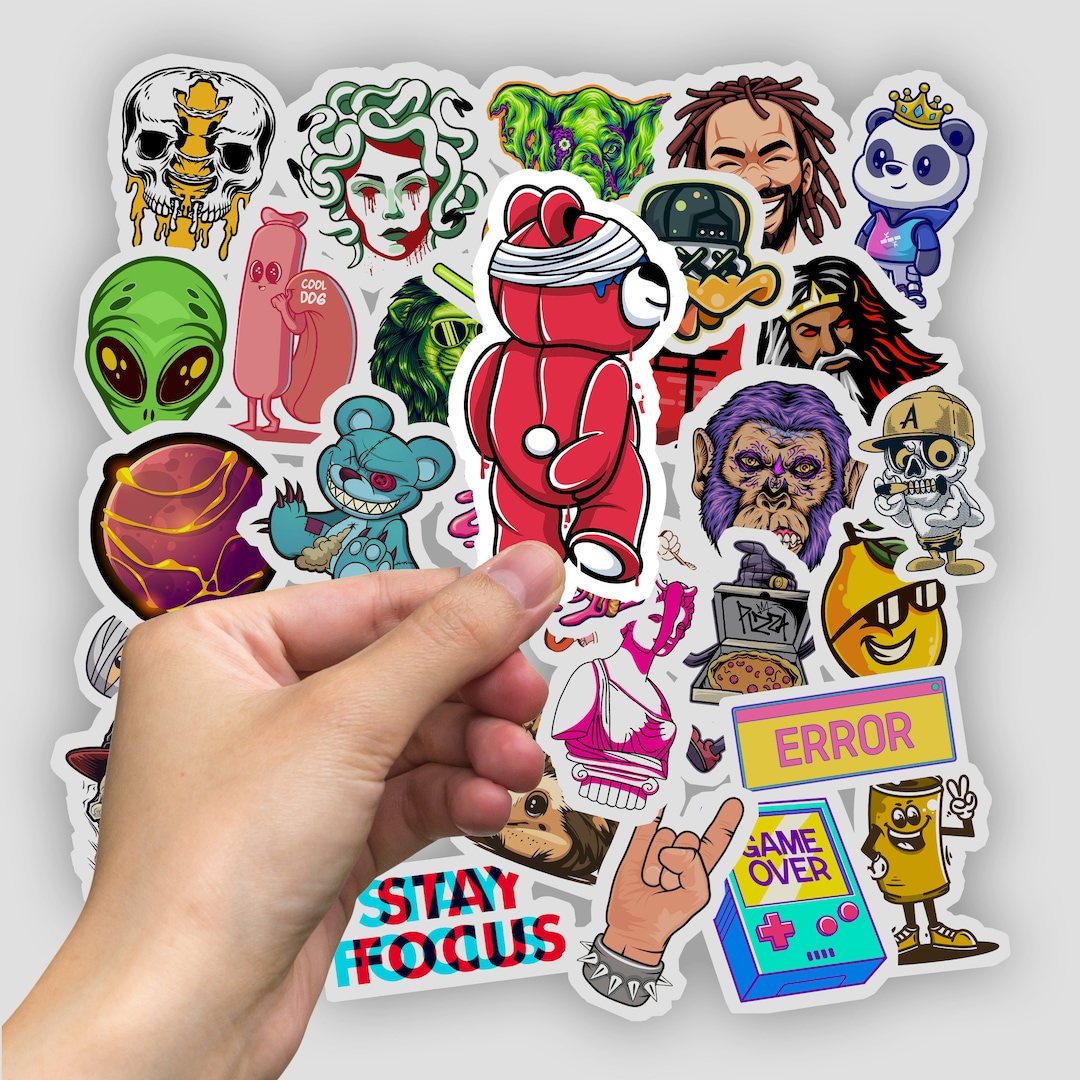 100pc Trendy Sticker Bomb Random Vinyl Decals | Sticker Sheet | Street ...
