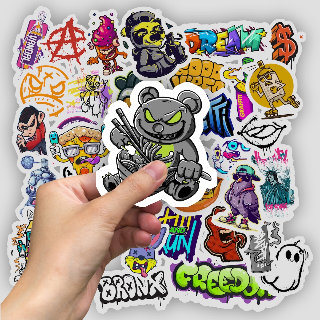 50pc Graffiti Sticker Large Stickers for Phone, Laptop, Notebook ...
