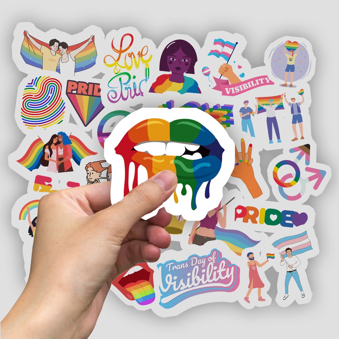 25pc Trans Rights Stickers Gay Vinyls LGBTQ Decals Sticker Bomb ...