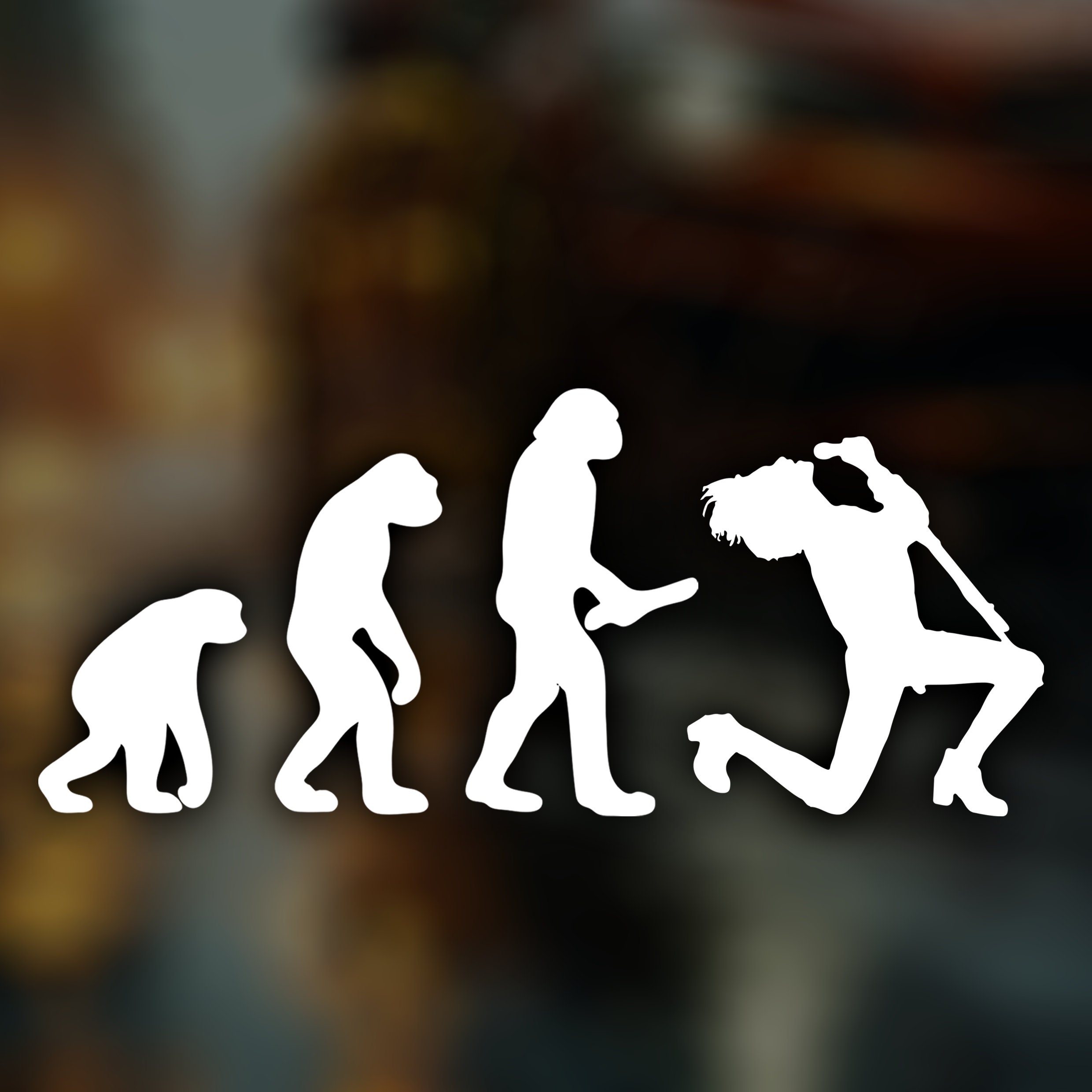 Car Evolution Singer Funny Car Decal Window & Bumper Car Sticker Van ...