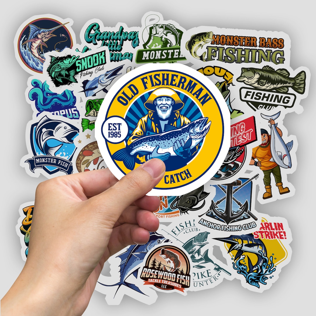 25pc Fishing Stickers Fish Vinyls Fish Sport Decals Sticker Bomb Street ...