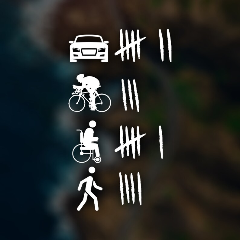 Car Funny Tally Car Decal Window & Bumper Car Sticker Van Decal ...