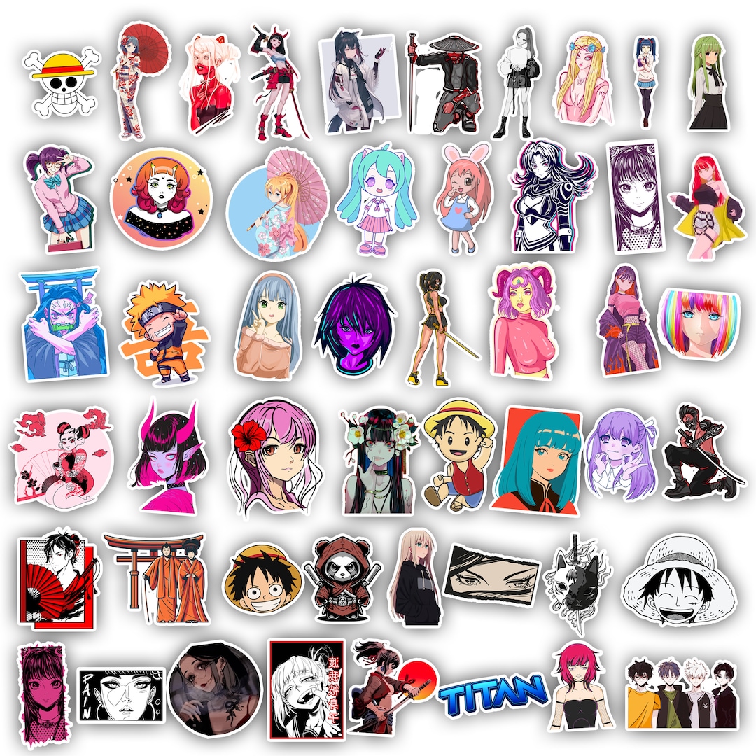 50pc Anime Stickers One Piece Vinyl Cute Decals Sticker Bomb Street Art ...