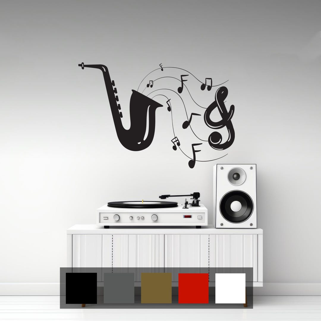 Trumpet Wall Art Decal Stylish Musical Instrument Décor for Home ...