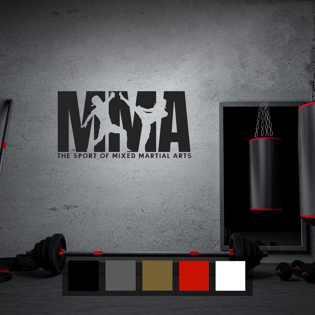 Wall Boxing MMA Decal | Gym Wall Art | Gym Wall Decor | Fitness Vinyl ...