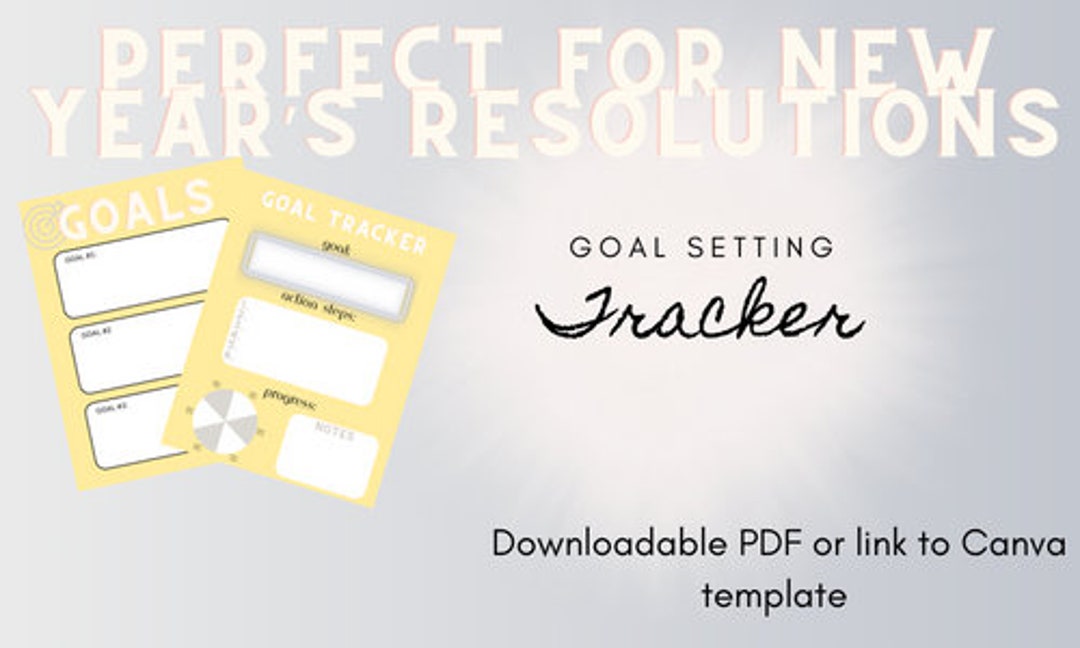 Goal Tracker/new Year's Resolution Tracker - Etsy