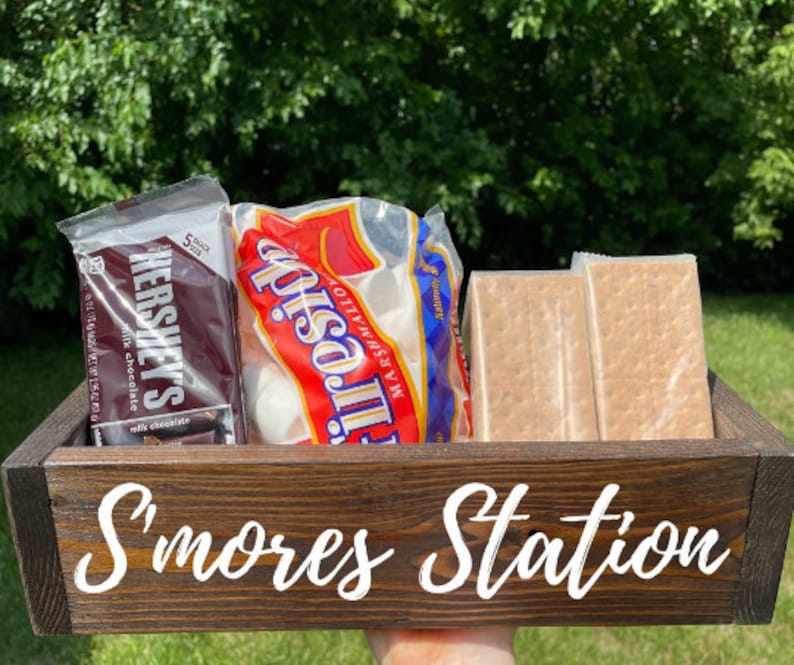 S'mores Station, S'mores Bonfire Caddy Farmhouse Holder, Smores ...