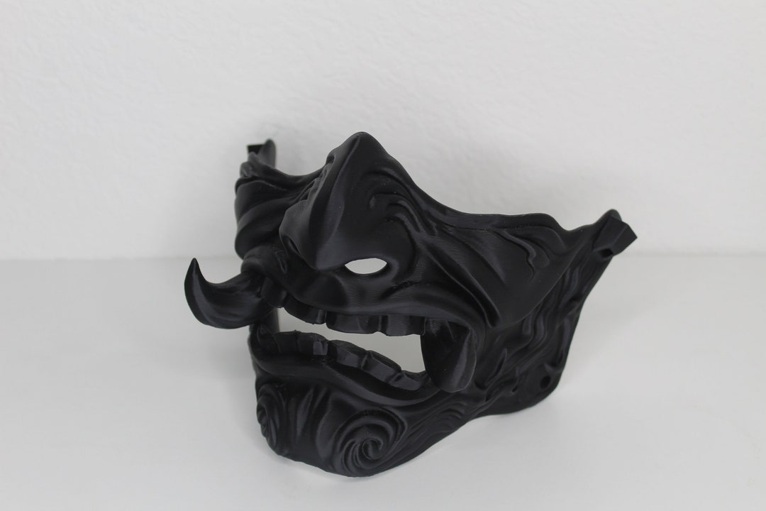 Oni Samurai Demon Half Mask 1 - Etsy