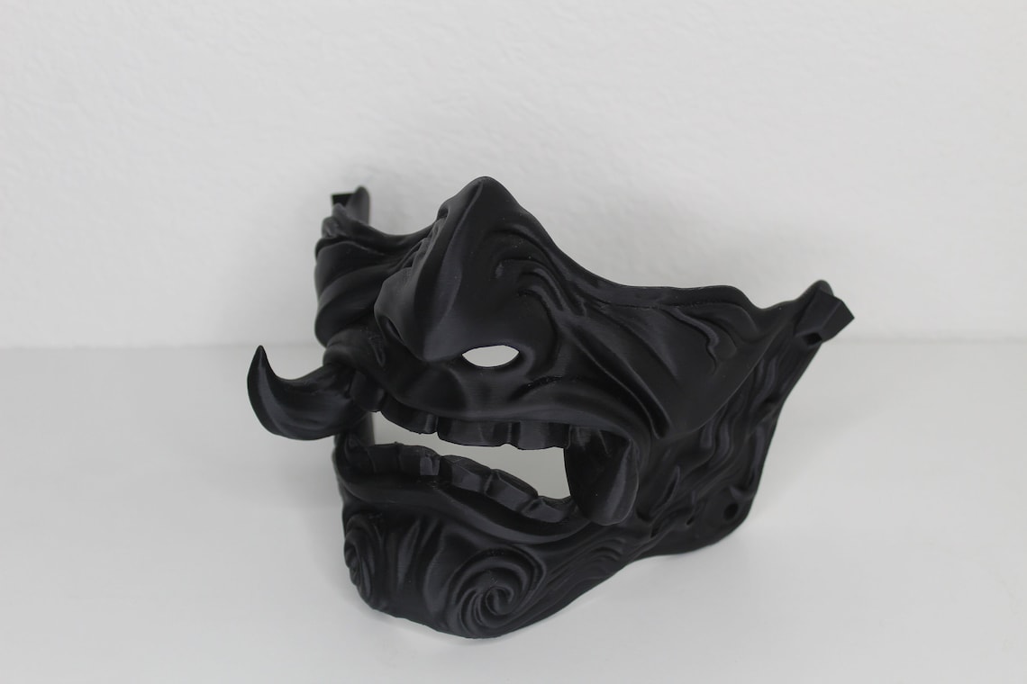 Oni Samurai Demon Half Mask 1 - Etsy
