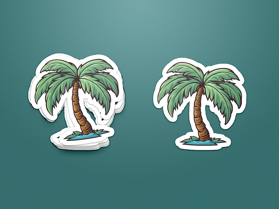 Palm Tree Sticker, Vinyl Laptop Sticker, Vinyl Water Bottle Sticker - Etsy