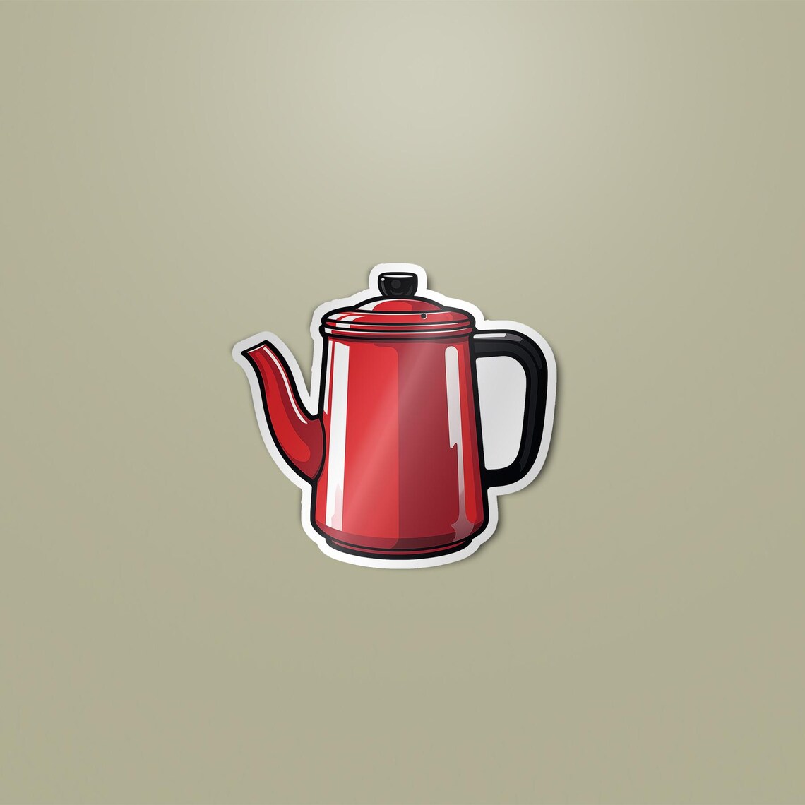 Coffee Pot Sticker (4"), Matte Die Cut Vinyl, Water Bottle & Laptop ...