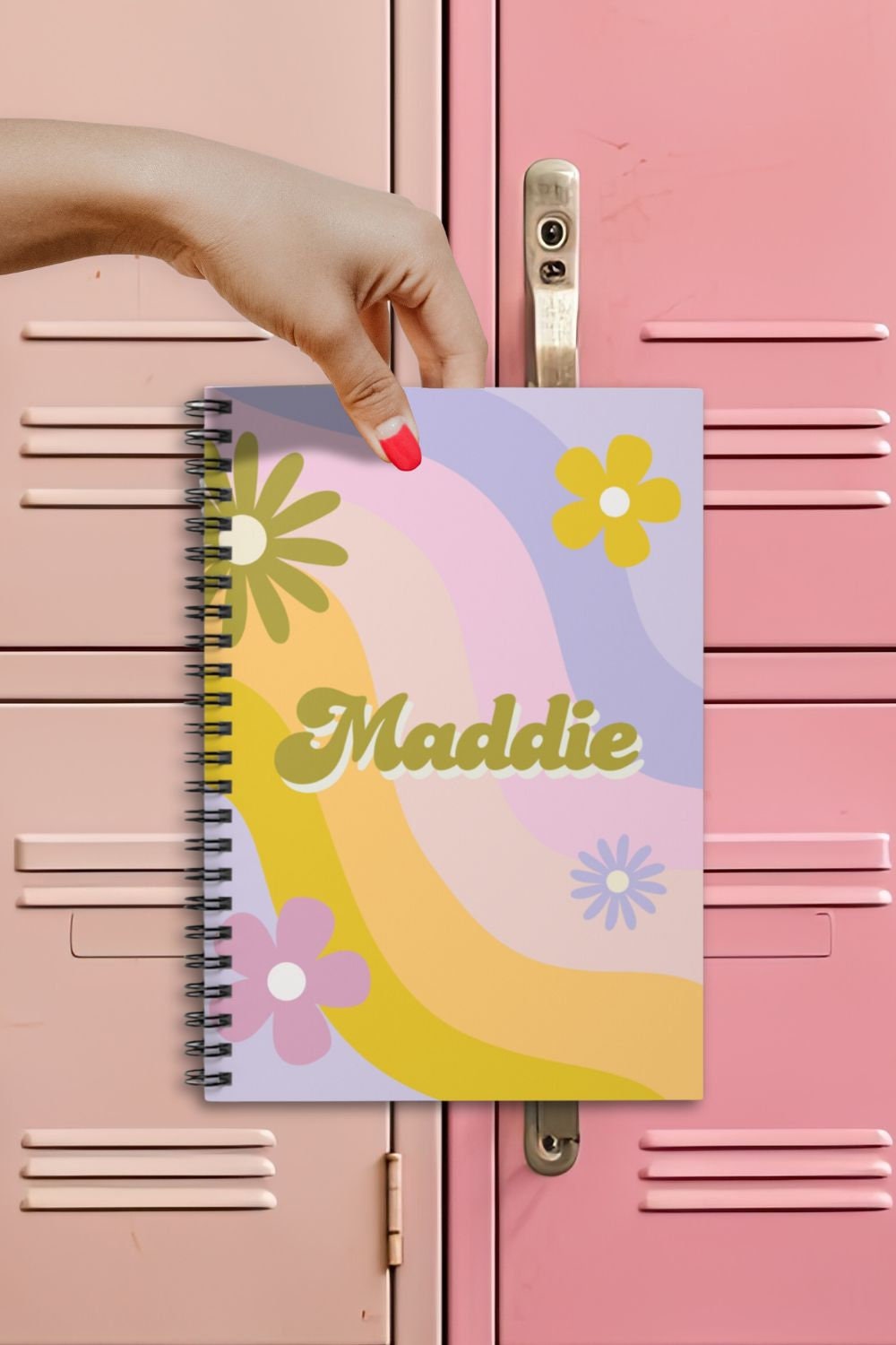 Personalized Retro Wavy Notebook Quirky Humor Vintage Diary Customized ...