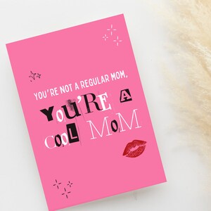 Cool Mom Mothers Day Card Birthday Not Regular Mom Cool Mom Card ...
