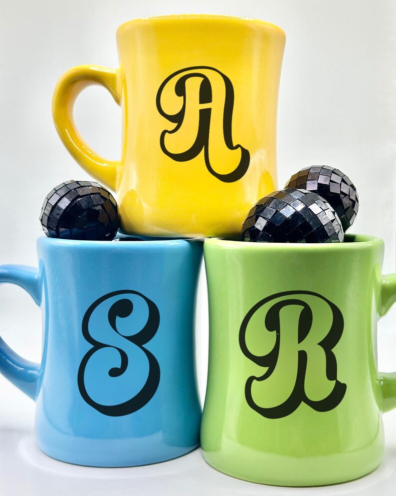 Custom Letter Mug Restaurant Coffee Cup Personalized Letter Mug Gift ...