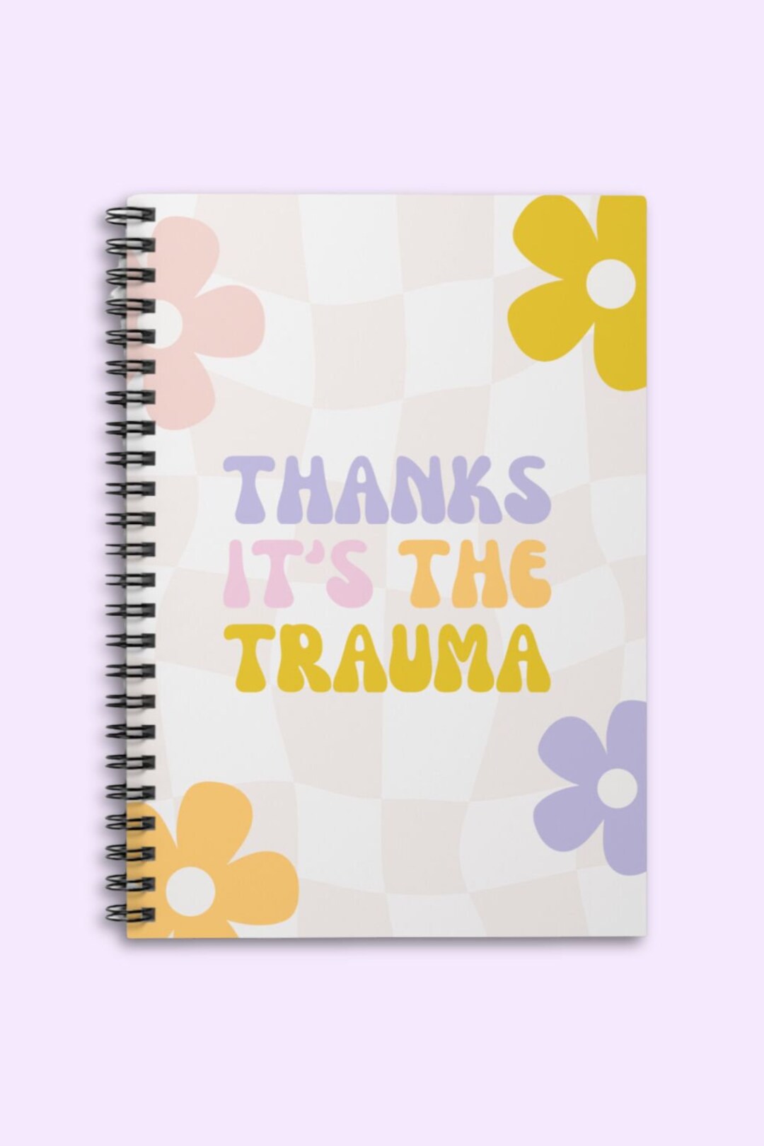 Personalized Retro Wavy Notebook Quirky Humor Vintage Diary Customized ...