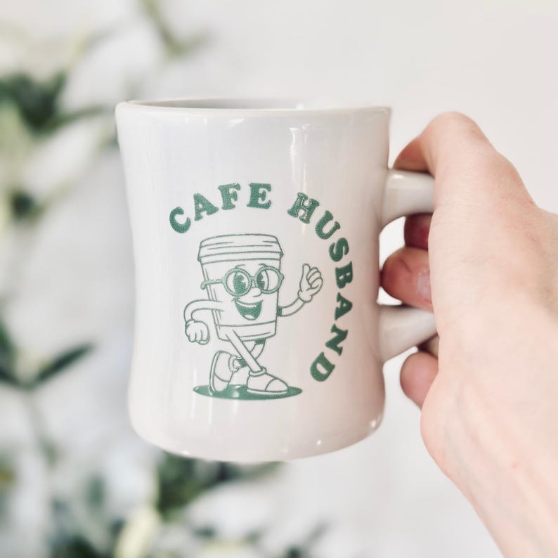 Custom Retro Coffee Mug With Logo Personalized Diner Mug Vintage Decor ...