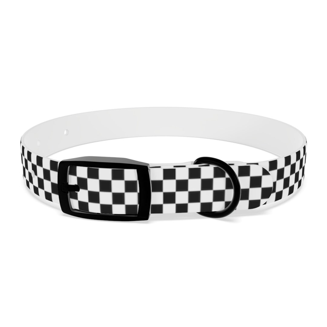 Black and White Checkered Dog Collar for Pet Classic Checkered Collar ...
