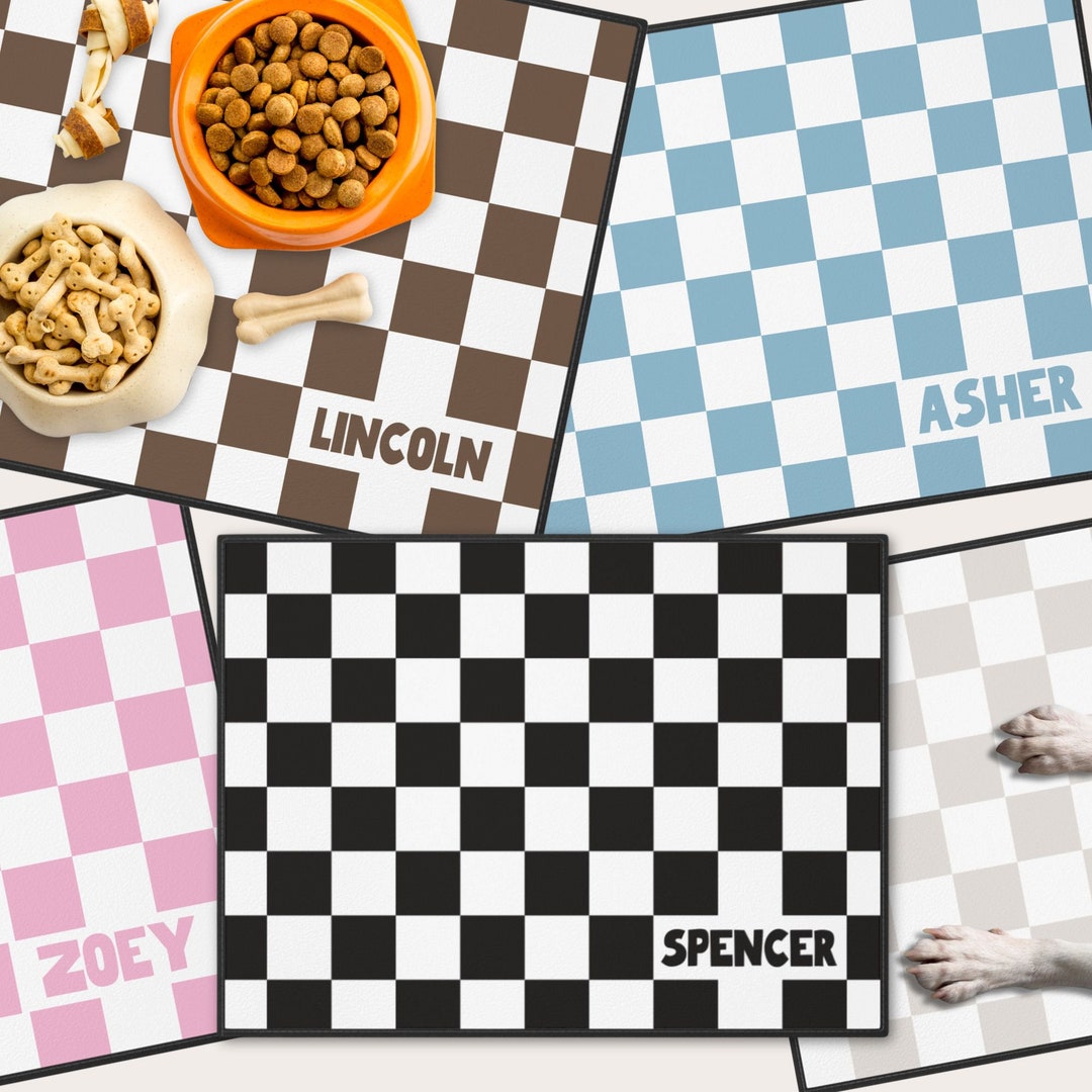Personalized Pet Food Mat Custom Dog Bowl Mat Trendy Pet Food Mat ...