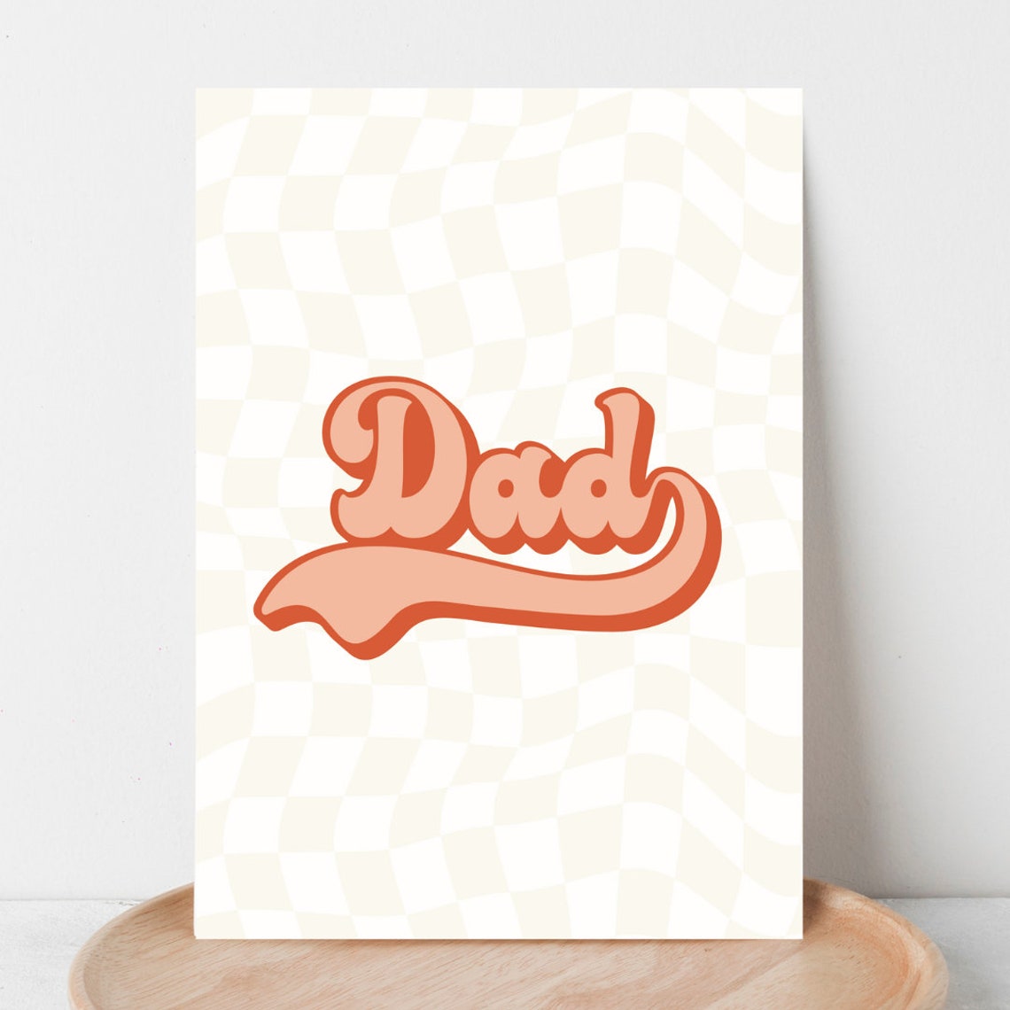 Fathers Day Card Dad Birthday Greeting Card Retro 70s Birthday Card ...
