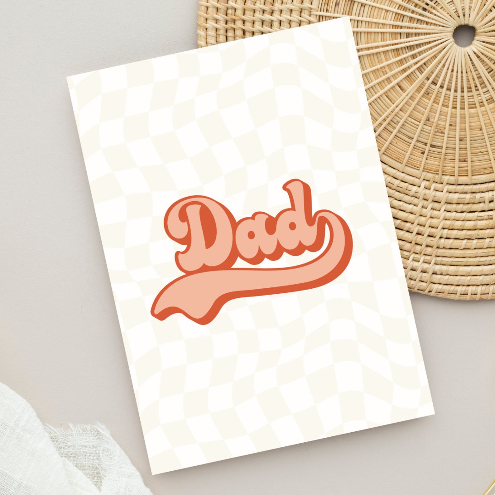 Fathers Day Card Dad Birthday Greeting Card Retro 70s Birthday Card ...