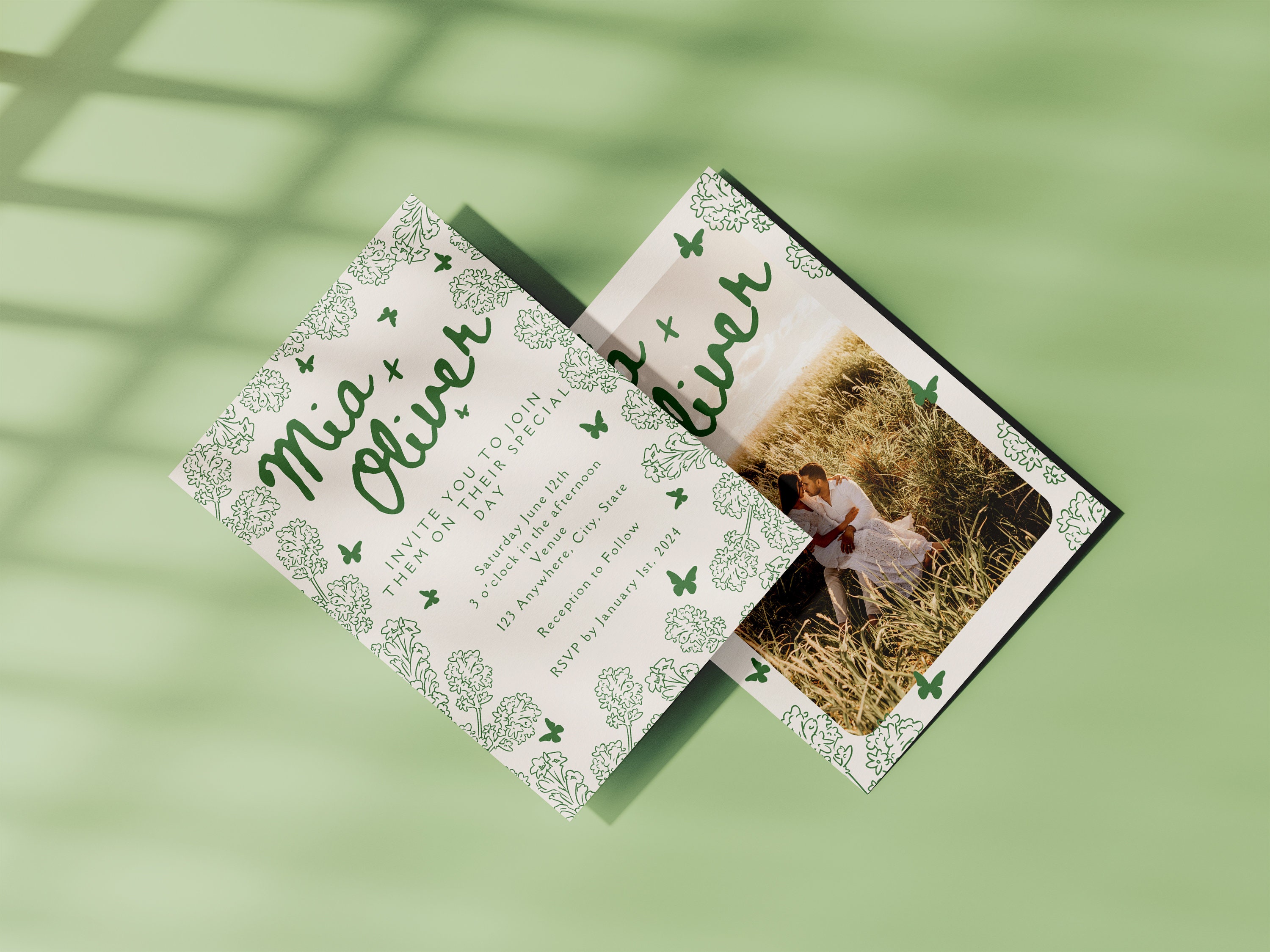 Cottagecore Floral Wedding Invitation Suite Fairytale Wedding Invite ...