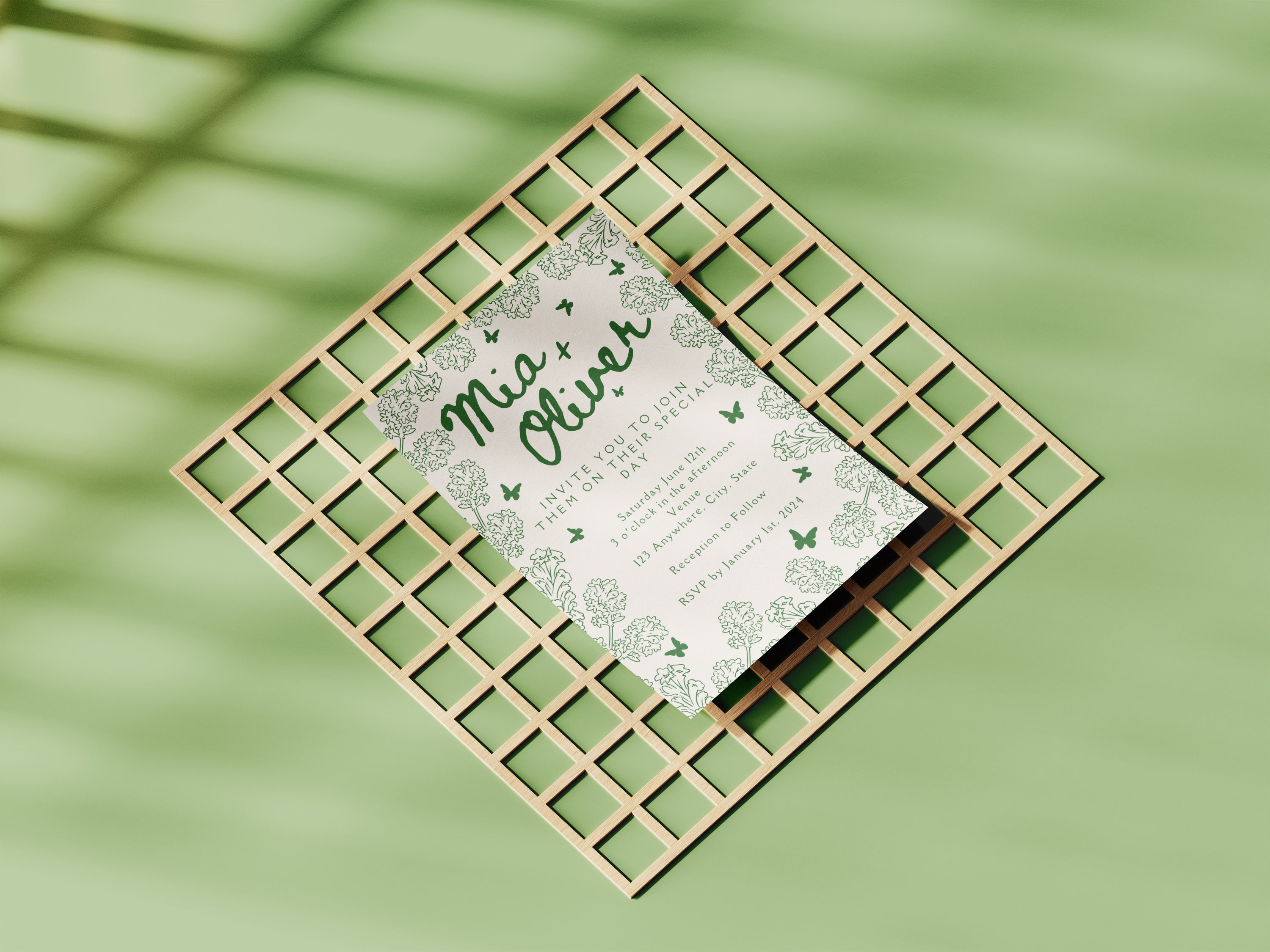 Cottagecore Floral Wedding Invitation Suite Fairytale Wedding Invite ...