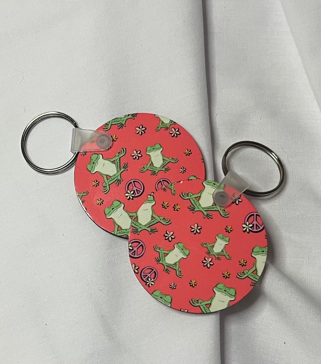 Hippie Frog Keychains - Etsy