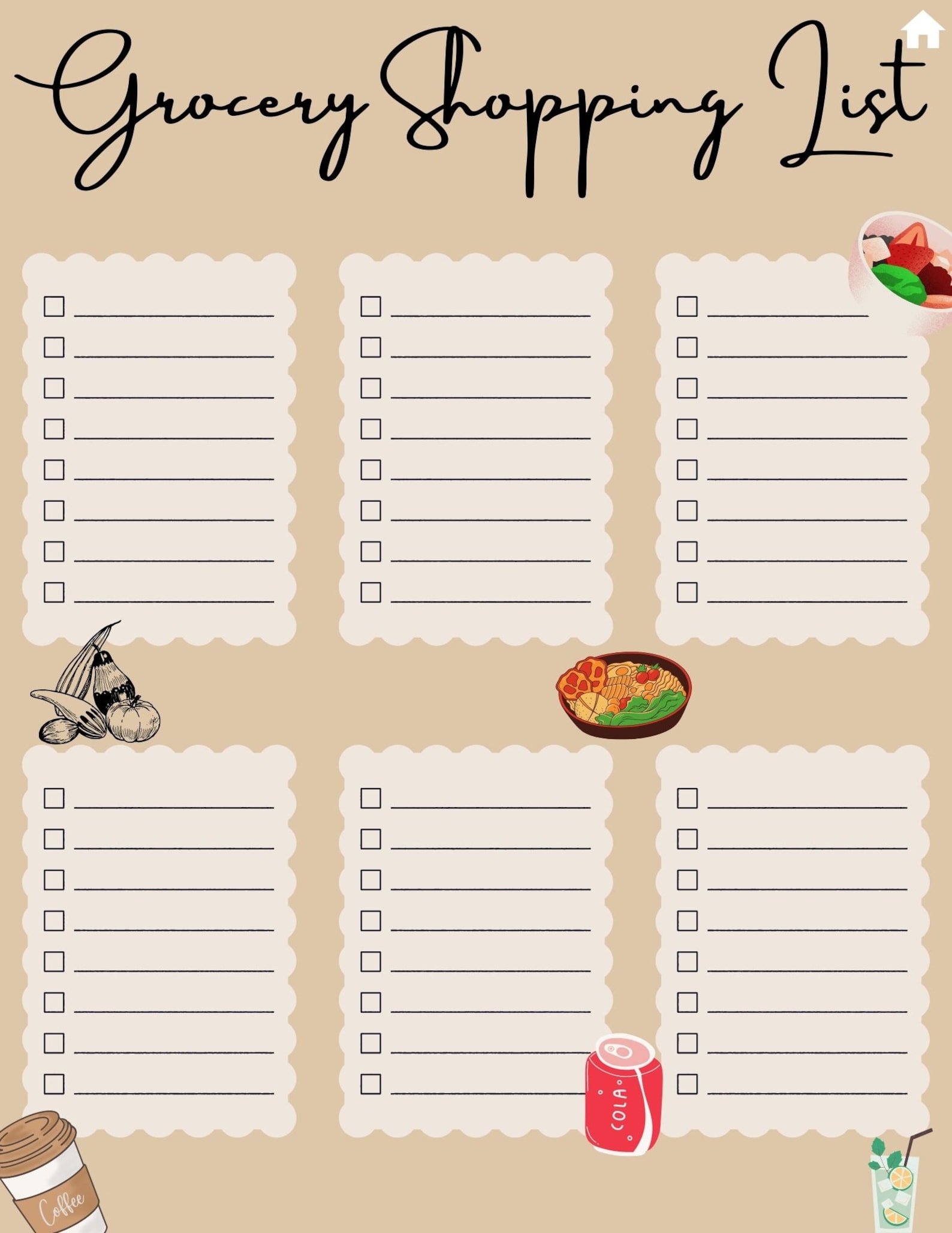 Meal Planner ,grocery List ,digital Template ,food Prep ,printable ...