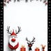 Christmas Holiday Digital Paper Borders, Santa and Reindeer (printable ...