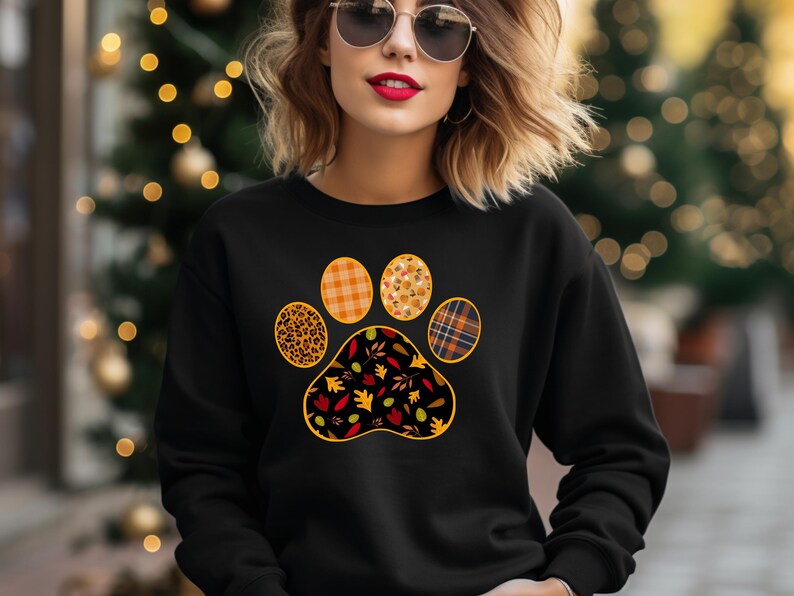 Autumn Dog Paw Print Design: Fall Colors (digital Download) - Etsy