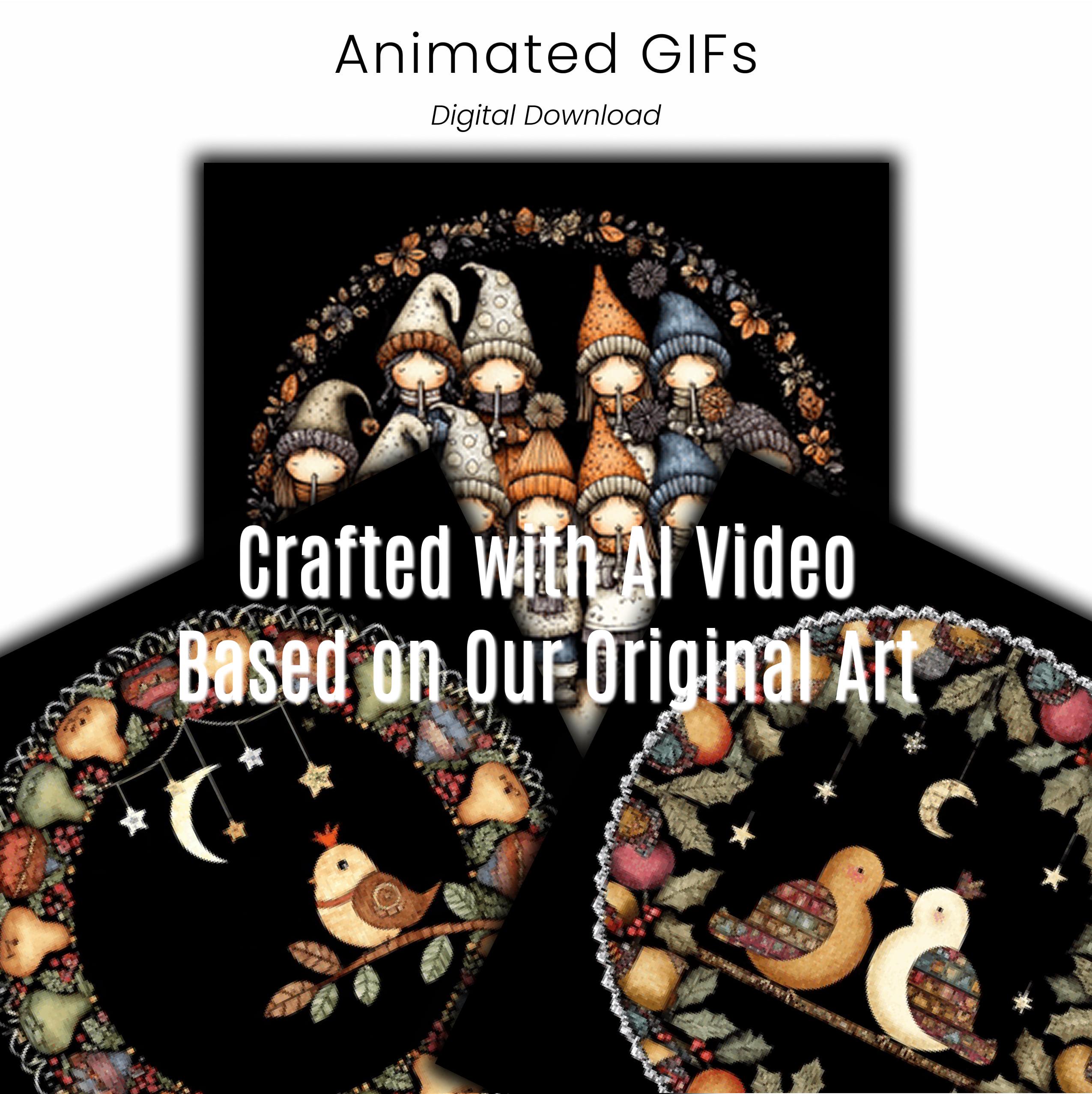 12 Days of Christmas Animated Gifs - Festive Looping Clips - Etsy