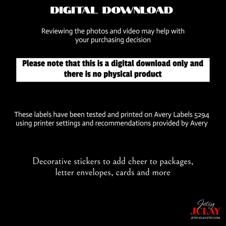 New Year Stickers, Avery 5294 Labels, Printable Labels, Holiday Labels ...
