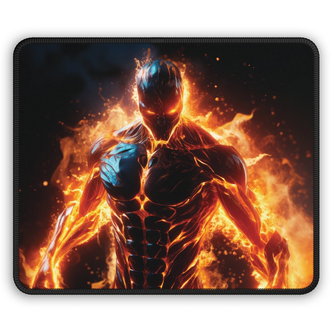Epic Fire Super Villain Gaming Mouse Pad, Durable & Comfortable, Ideal ...