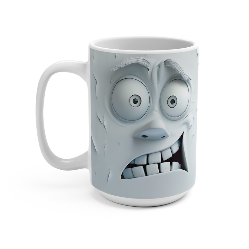 Funny Face 3D Mug Ceramic 3d Funny Face Mug Wrap Sublimation Design ...